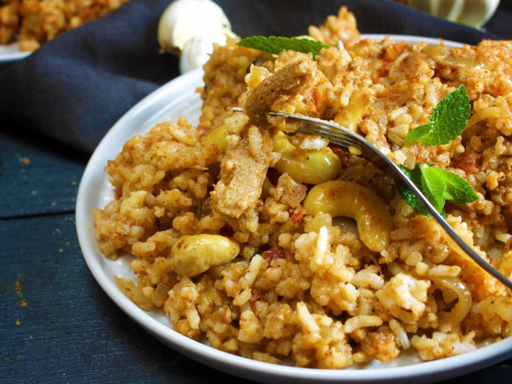 Vegan Biryani (Cashew Rice Pilaf)