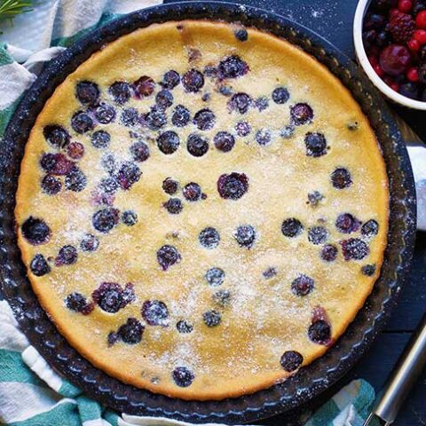 Vegan Blueberry Clafoutis (Gluten-Free)