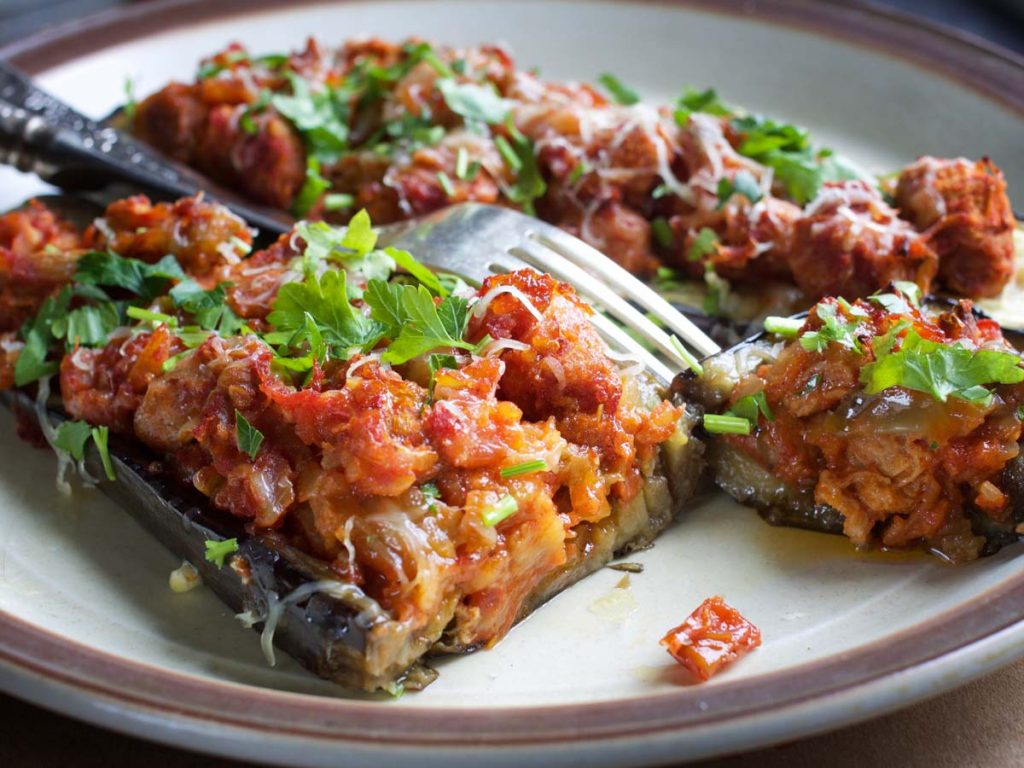Imam Bayildi (Turkish Stuffed Eggplants)