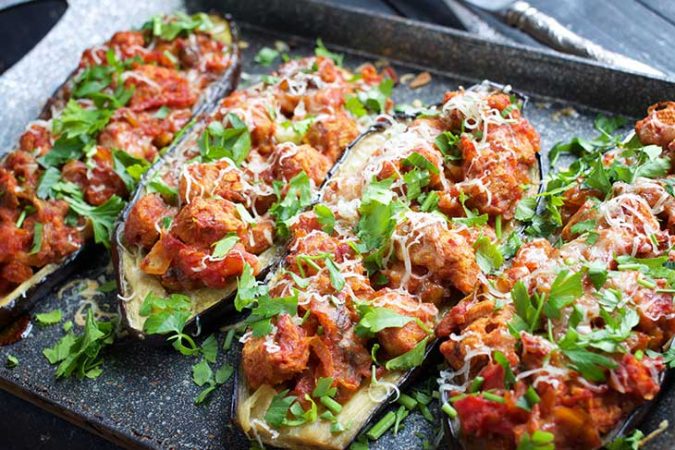 Imam Bayildi (Turkish Stuffed Eggplants)