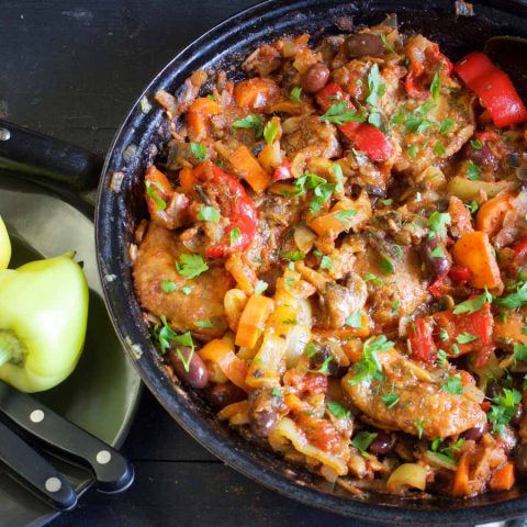 Vegetarian Cacciatore (High-Protein Soy Chunks Stew)