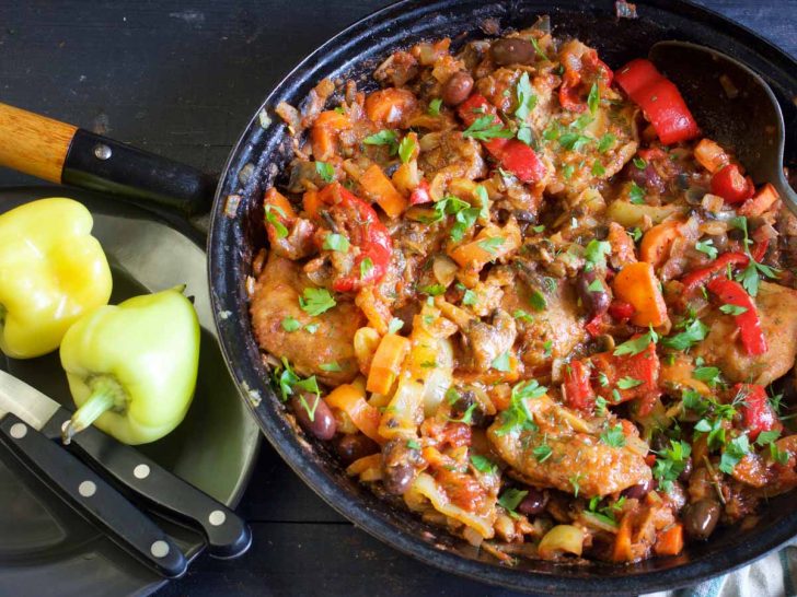 Vegetarian Cacciatore (High-Protein Soy Chunks Stew)