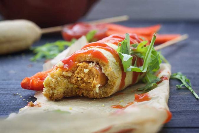 Vegan Corndogs - Gourmandelle