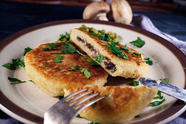Potato Cutlets with Mushroom Stuffing - Gourmandelle
