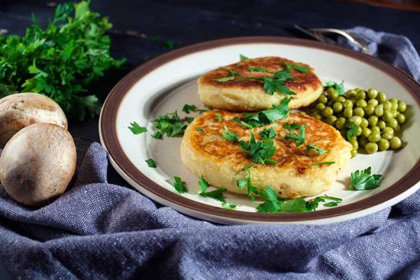 Potato Cutlets with Mushroom Stuffing (Draniki)