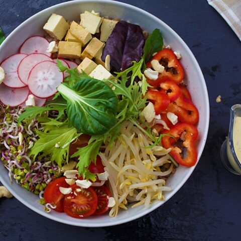 Rainbow Buddha Bowl | How to make a buddha bowl