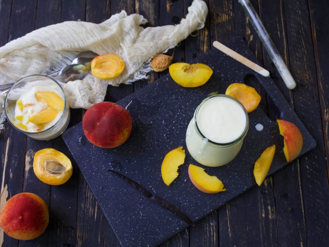 Iaurt de casa cu fructe, vegetal / de post - cu probiotice