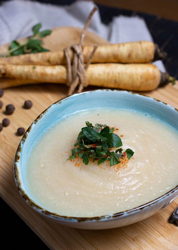 Cream of Parsnip Soup - Gourmandelle