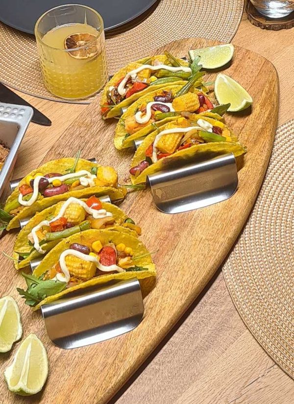 Hard Shell Veggie Tacos - Gourmandelle