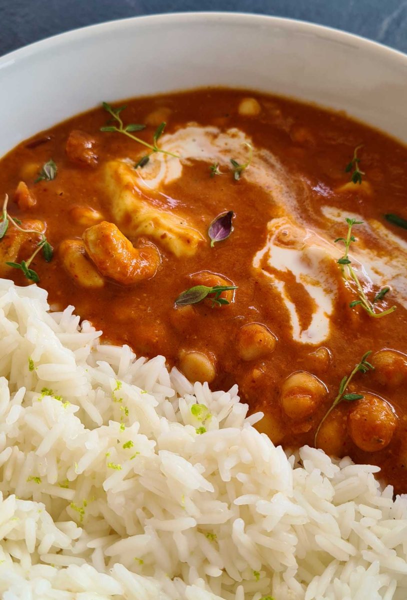 Chana Butter Paneer Masala with Basmati Rice