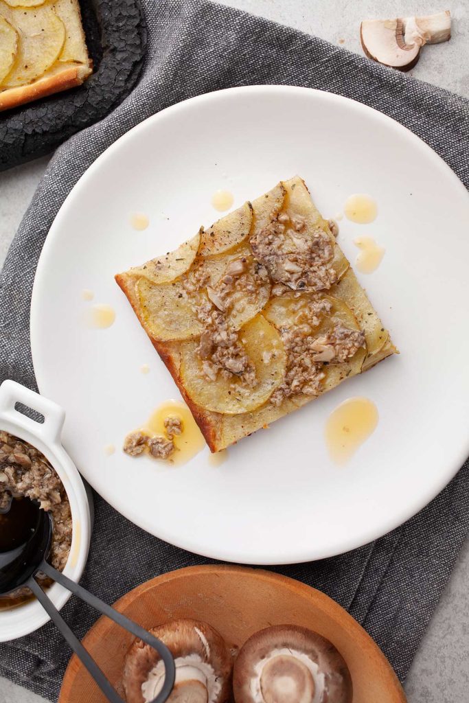 Authentic Potato Pizza (Pizza con Patate) with Truffle Salsa