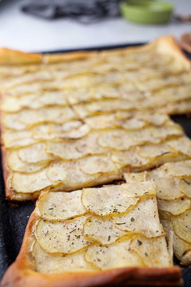 Authentic Potato Pizza (Pizza con Patate) with Truffle Salsa