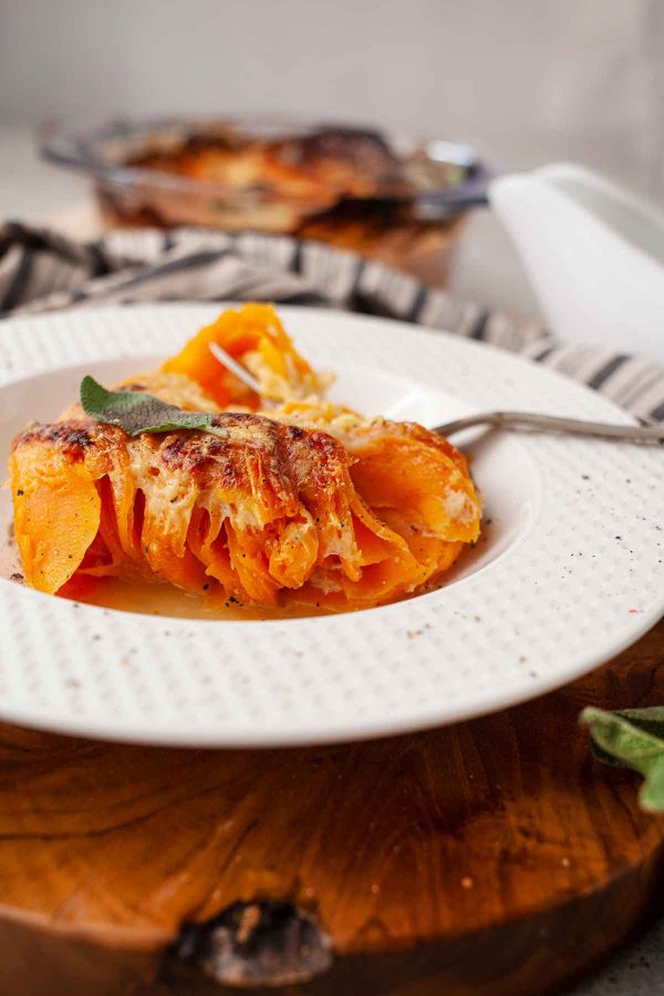 Sweet Potato Gratin with Gruyere Cheese