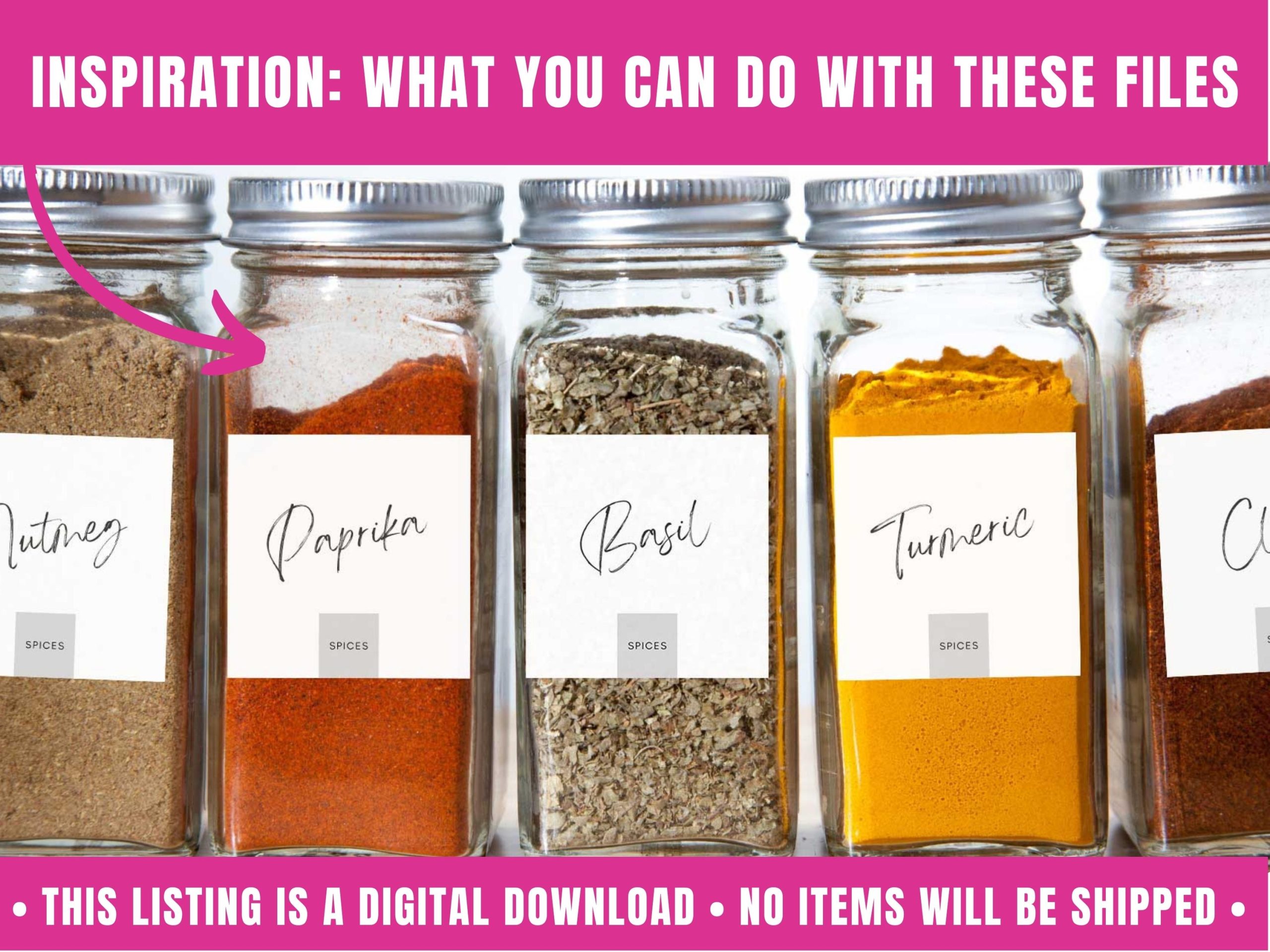 Minimalist Spice Labels Template | Editable & Printable