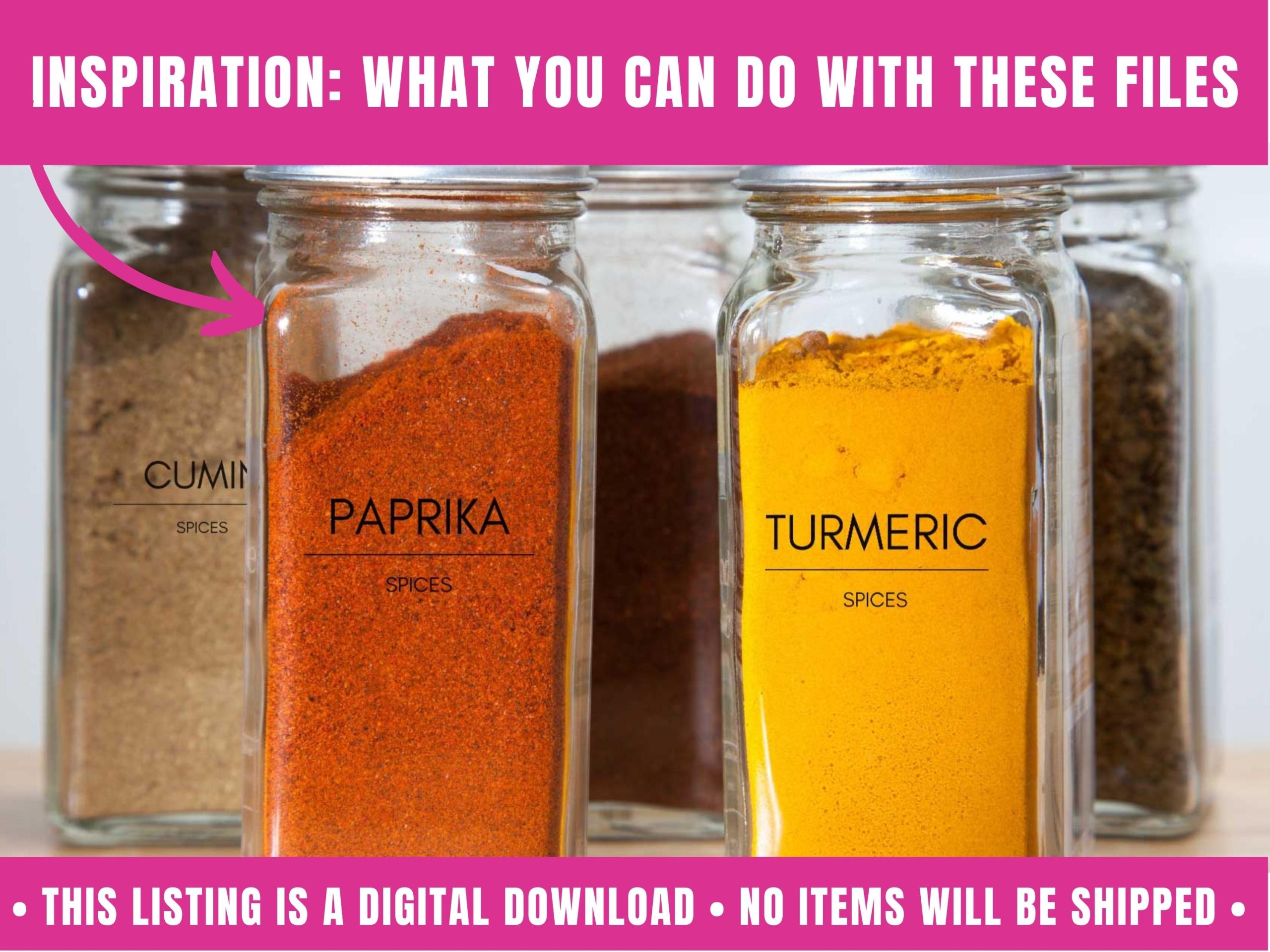 Minimalist Spice Labels Template | Editable & Printable