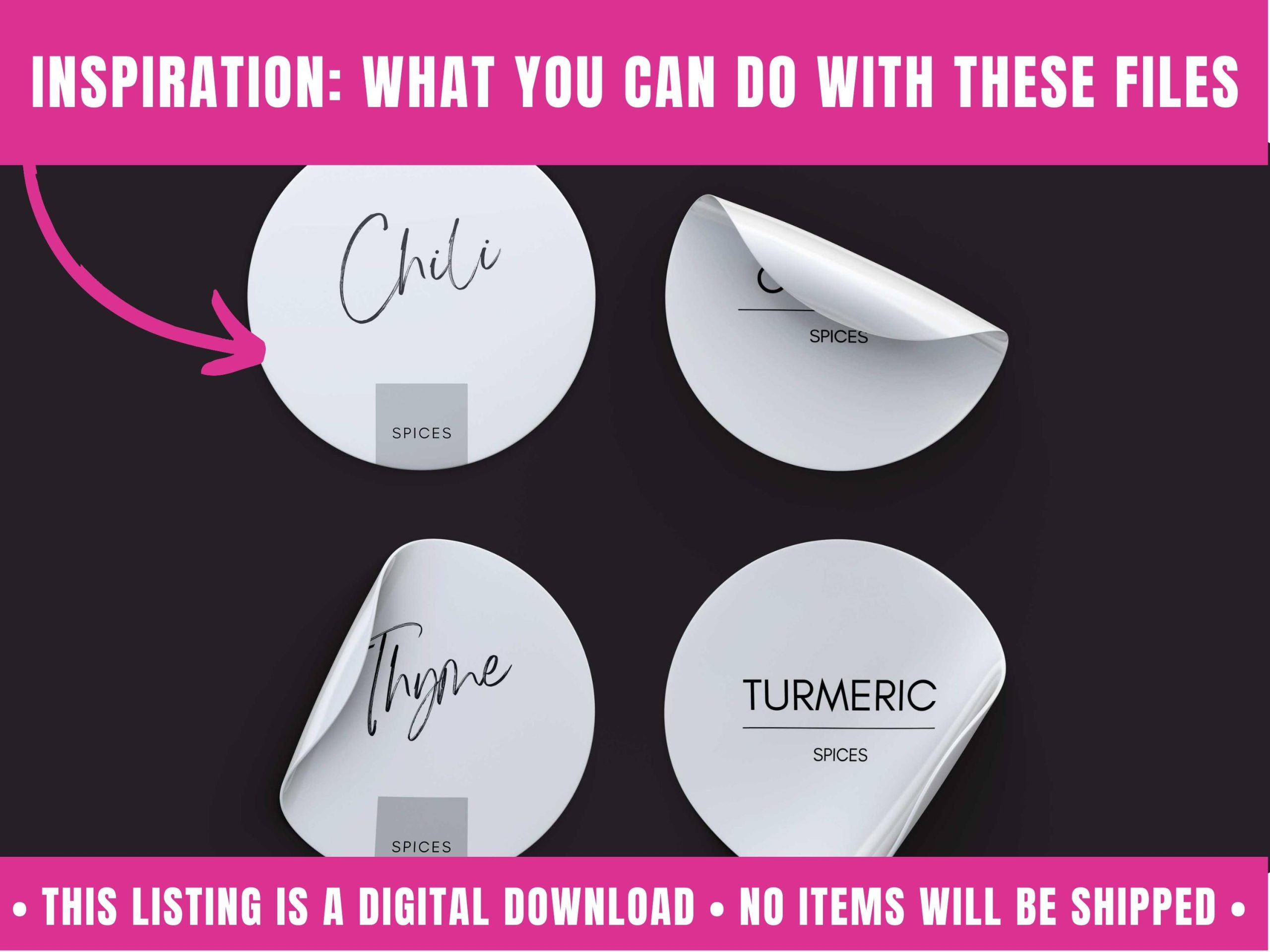 Minimalist Spice Labels Template | Editable & Printable