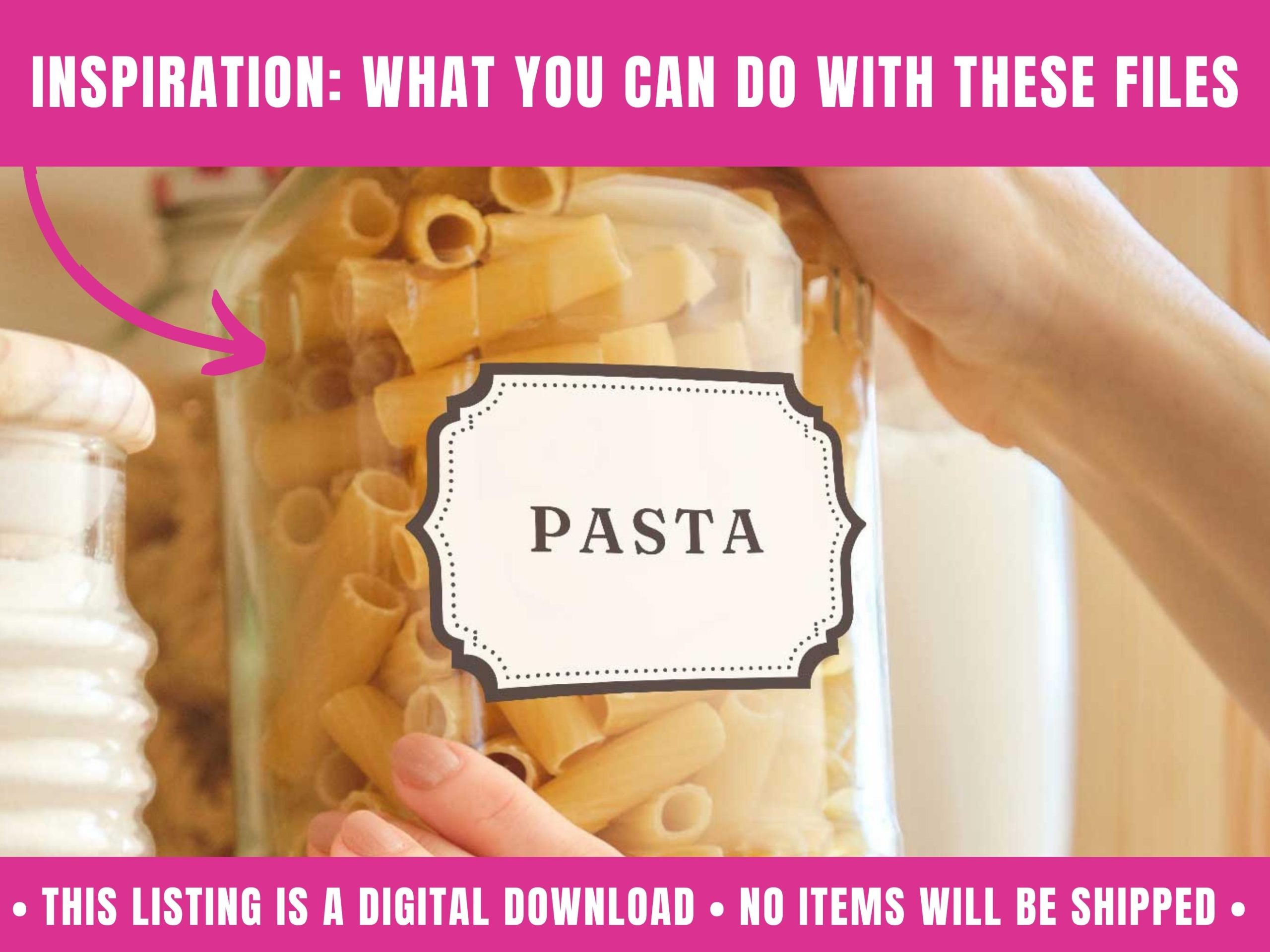 Vintage Kitchen Labels Template | Editable & Printable