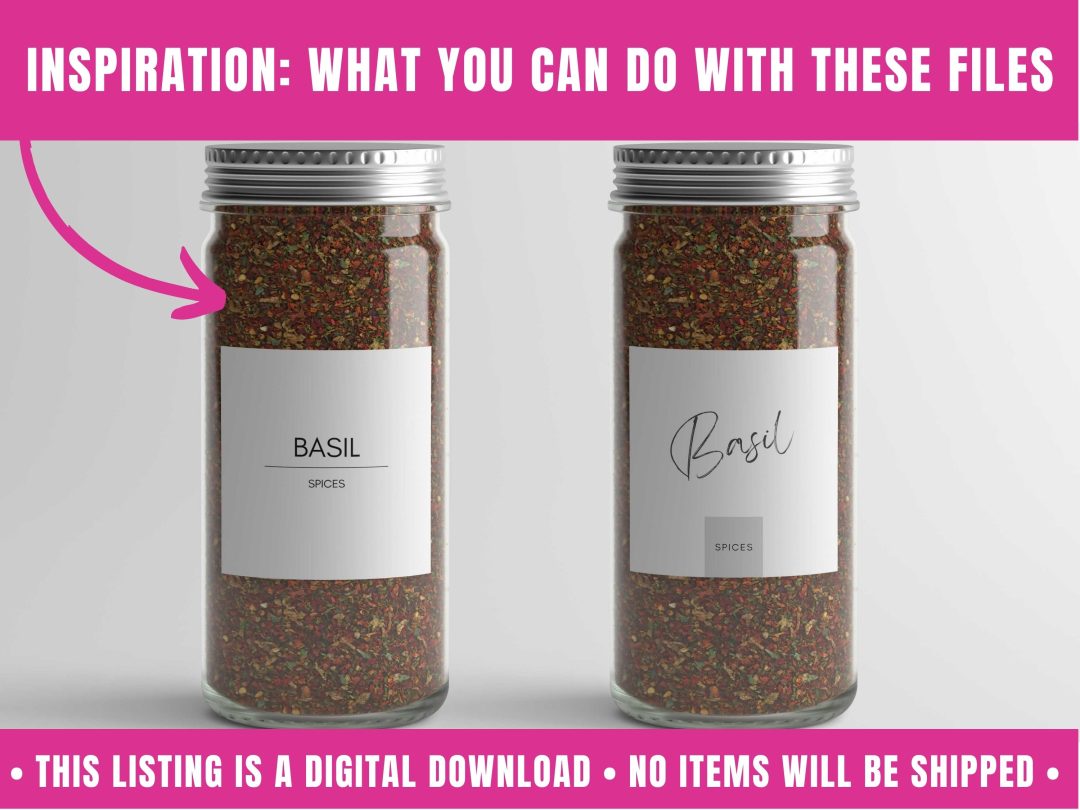 Minimalist Spice Labels Template | Editable & Printable