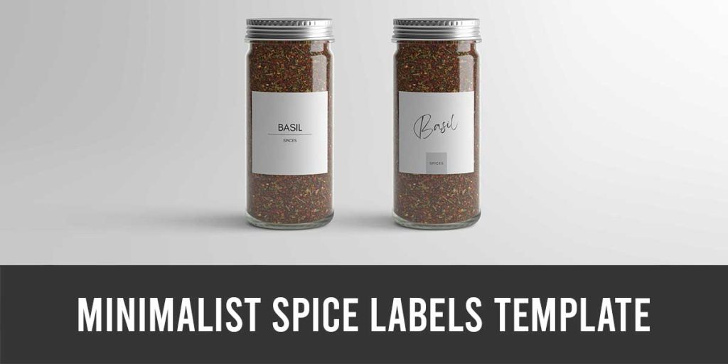 Minimalist Spice Labels Template | Editable & Printable