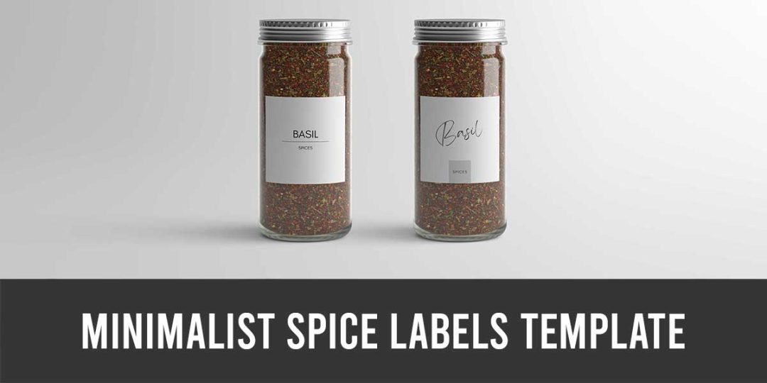 Minimalist Spice Labels Template | Editable & Printable