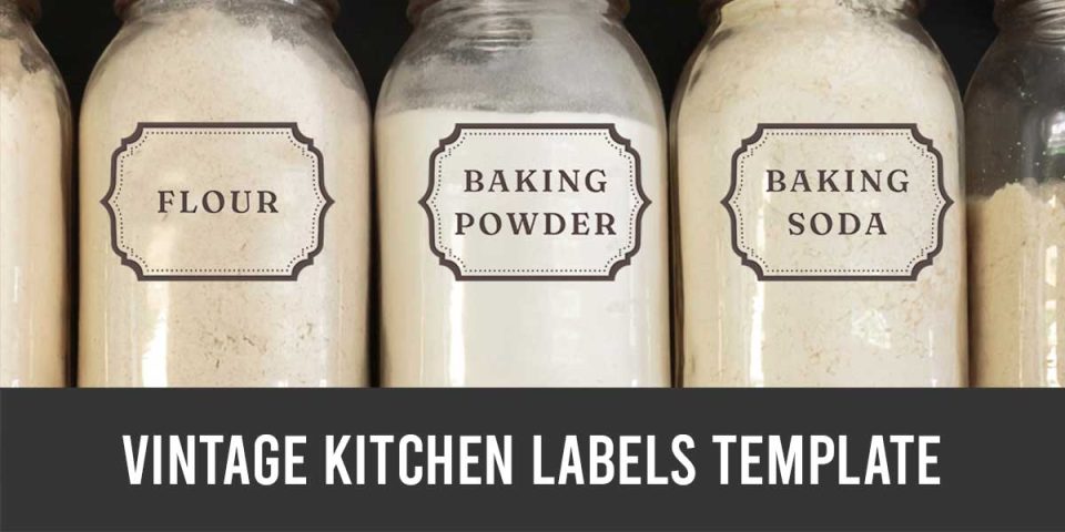 Vintage Kitchen Labels Template | Editable & Printable