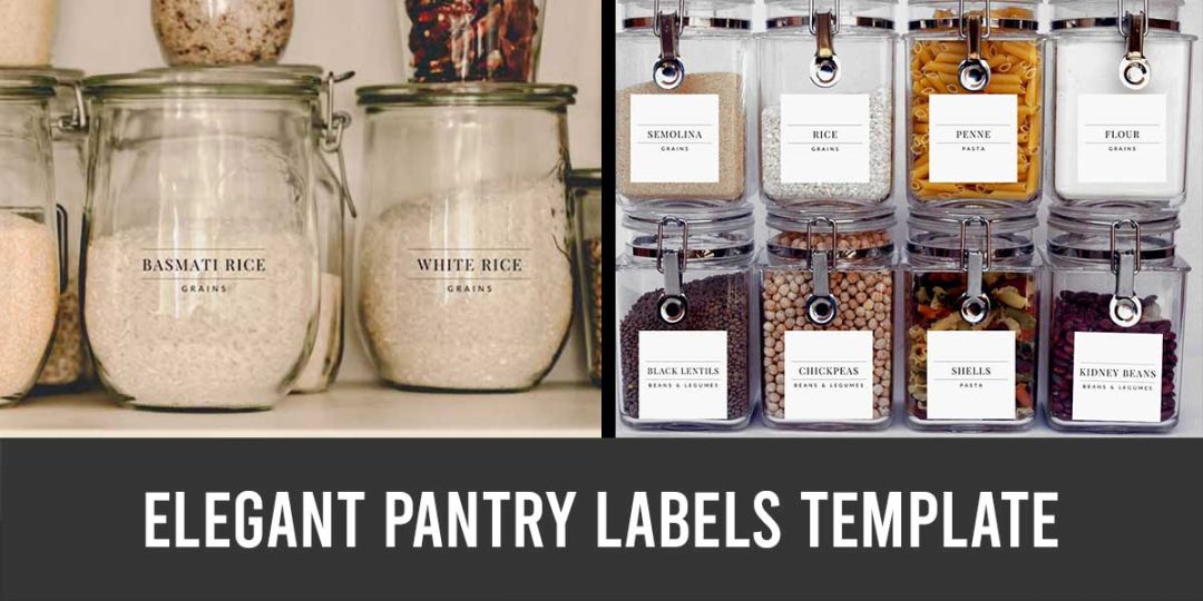 Elegant Pantry Labels Template | Editable & Printable