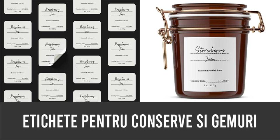 Etichete pentru conserve, gemuri si muraturi | Editabile & Imprimabile