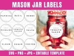 Mason Jars Labels Template | Editable & Printable