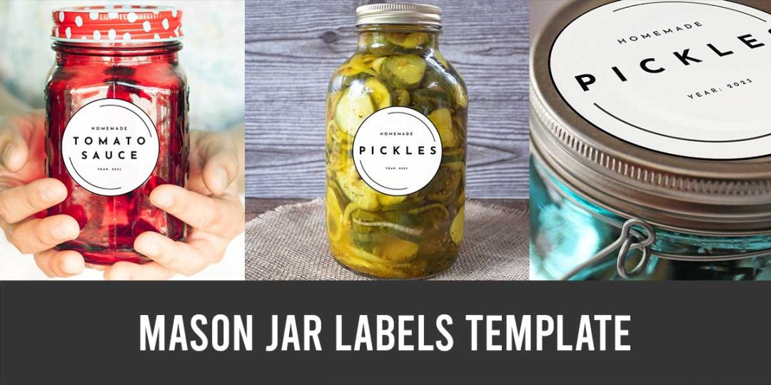 Mason Jars Labels Template | Editable & Printable
