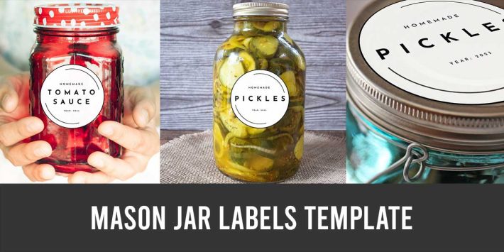Mason Jars Labels Template | Editable & Printable
