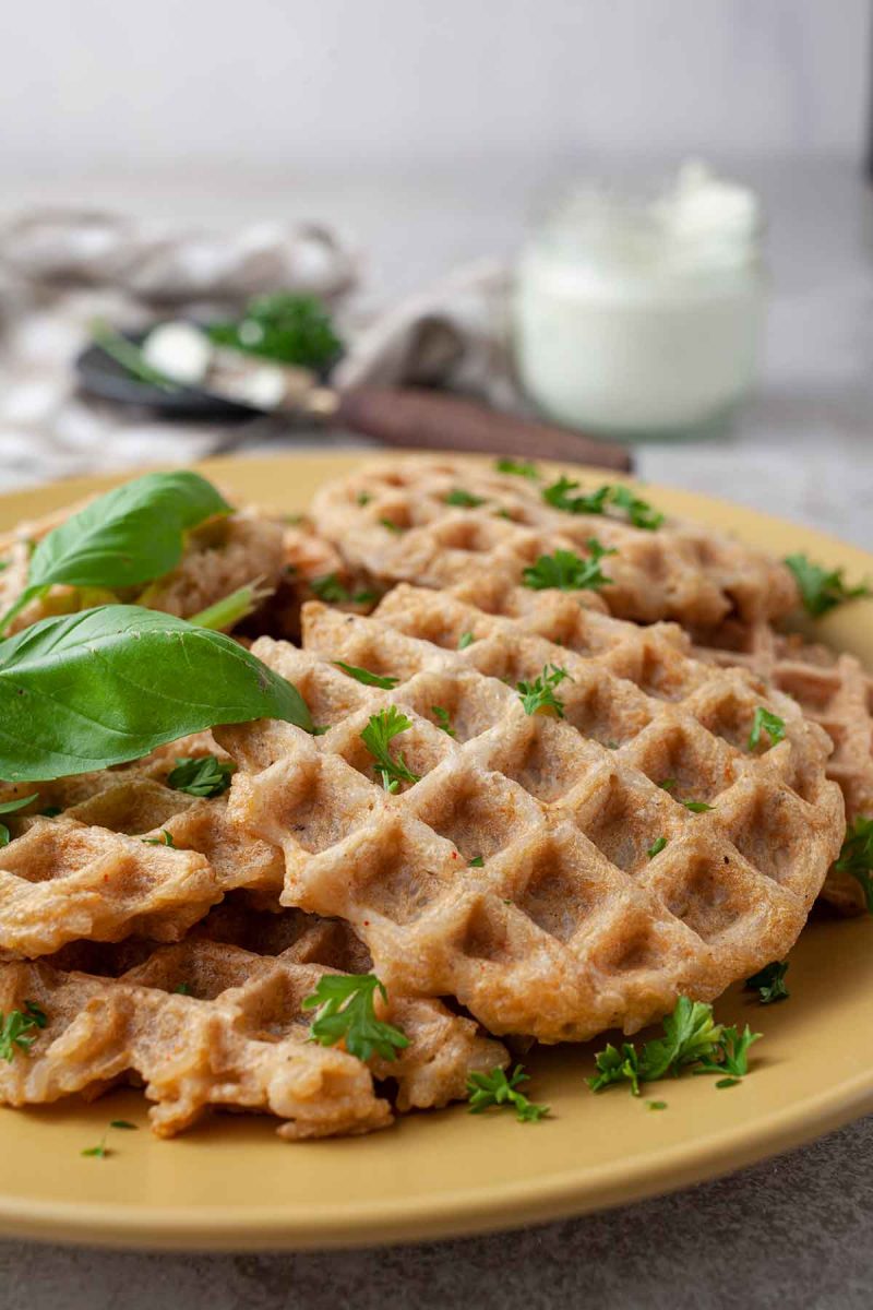 Crispy Rice Waffles (GF, with Leftover Rice)