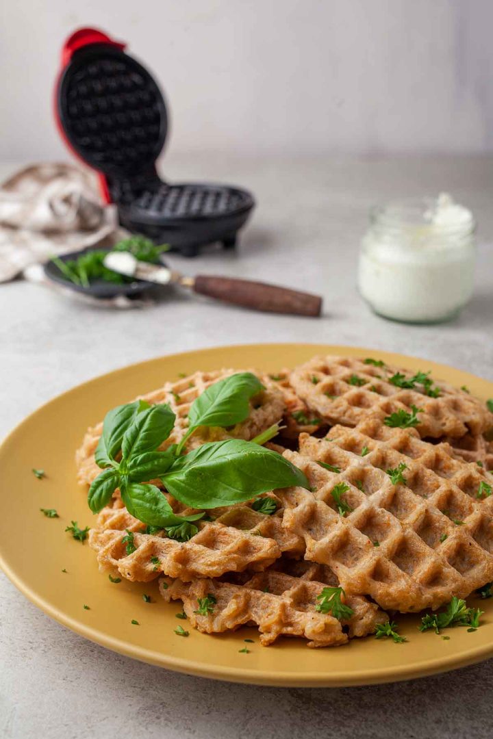 Crispy Rice Waffles (GF, with Leftover Rice)