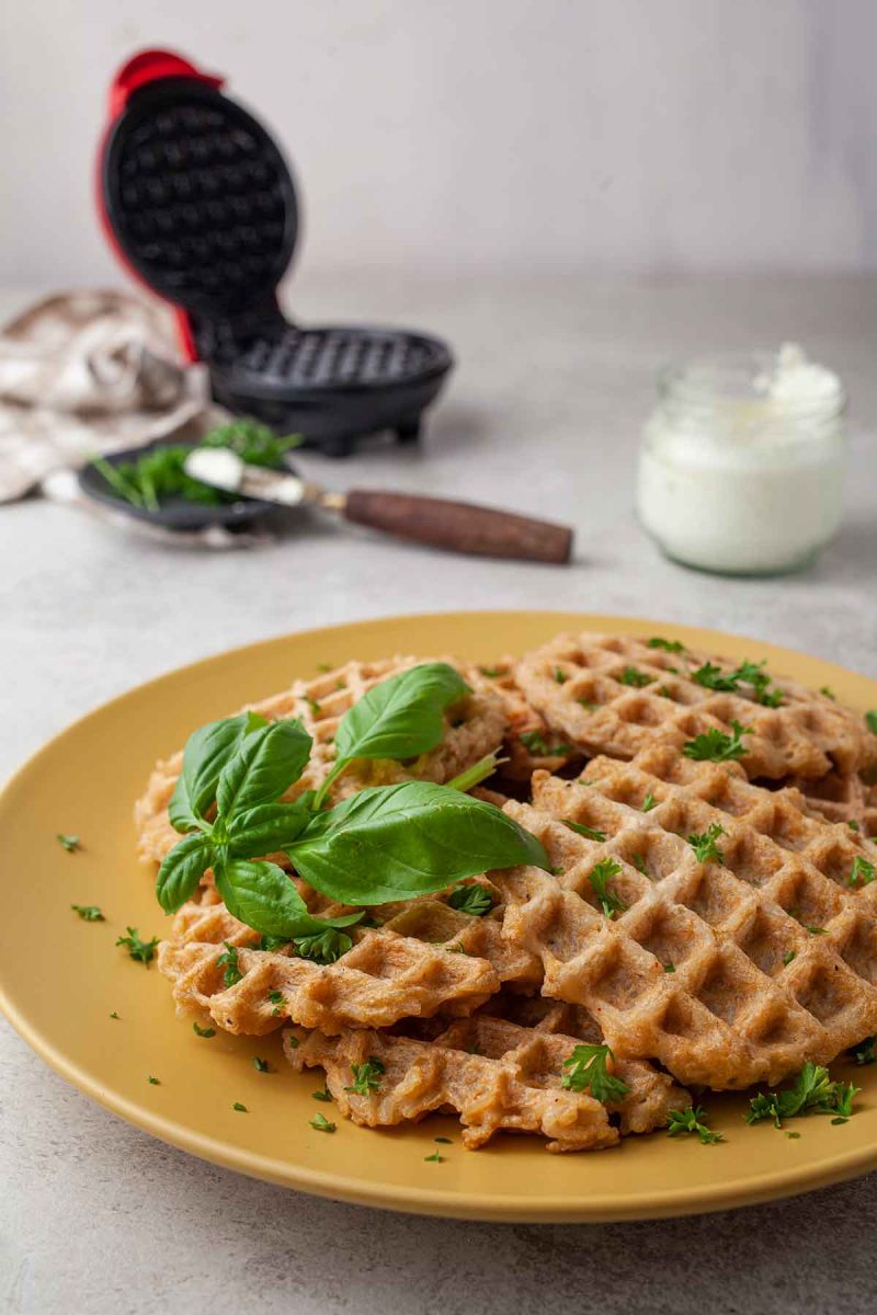Crispy Rice Waffles (GF, with Leftover Rice)