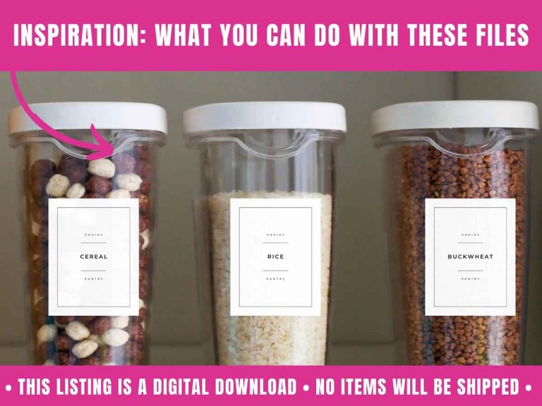 Kitchen Labels Template | Editable & Printable