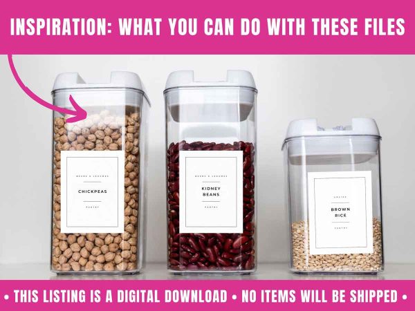 Kitchen Labels Template | Editable & Printable