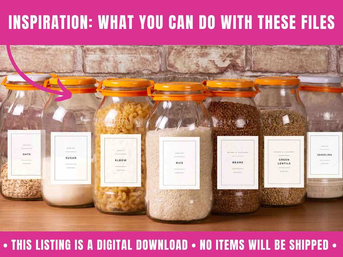 Kitchen Labels Template | Editable & Printable